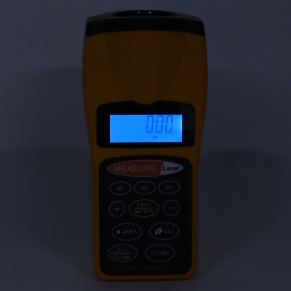 Distance Measure Meter Handheld Ultrasonic Meter Laser Range Finder ...