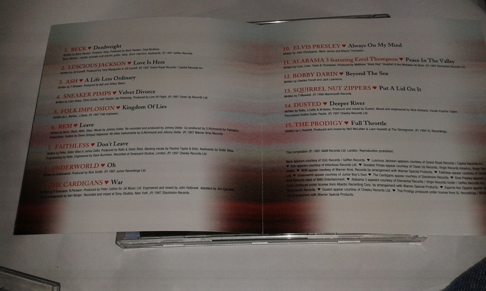 A LIFE LESS ORDINARY SOUNDTRACK CD FEAT BECK ASH SNEAKER PIMPS ...