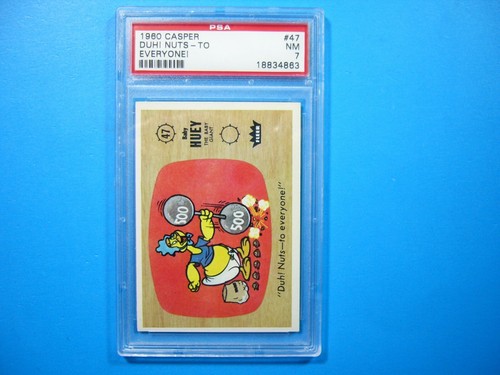 1960 FLEER CASPER TRADING CARD #47 HUEY DUH! NUTS - TO EVERYONE PSA 7 ...