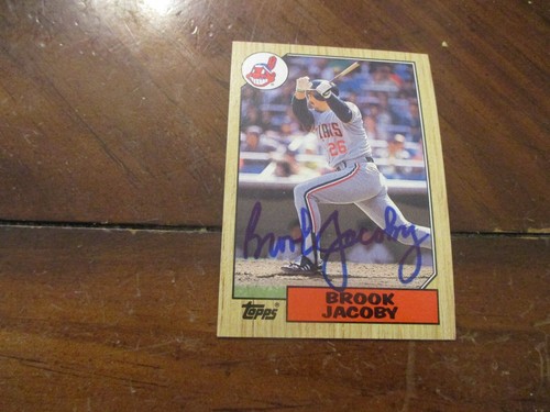 1987 TOPPS BROOK JACOBY AUTOGRAPHED CARD | eBay