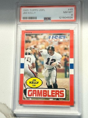 1985 TOPPS USFL #45 JIM KELLY PSA 8 Fresh Slab | eBay