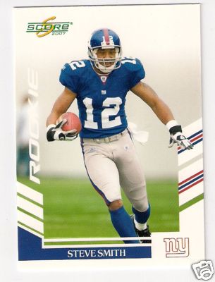2007 SCORE RC STEVE SMITH (Giants) | eBay