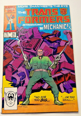 Transformers #26 Marvel Comic Book 1988 Vintage The Mechanic Autobots ...