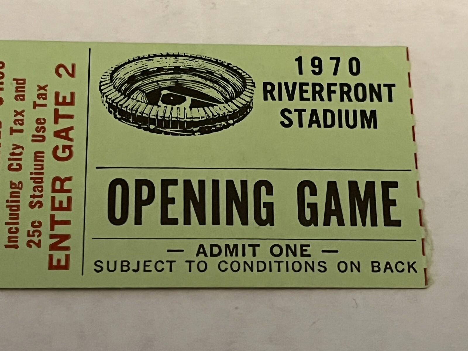 Vintage 1970 Cincinnati Reds First Opening Game Riverfront Stadium ...