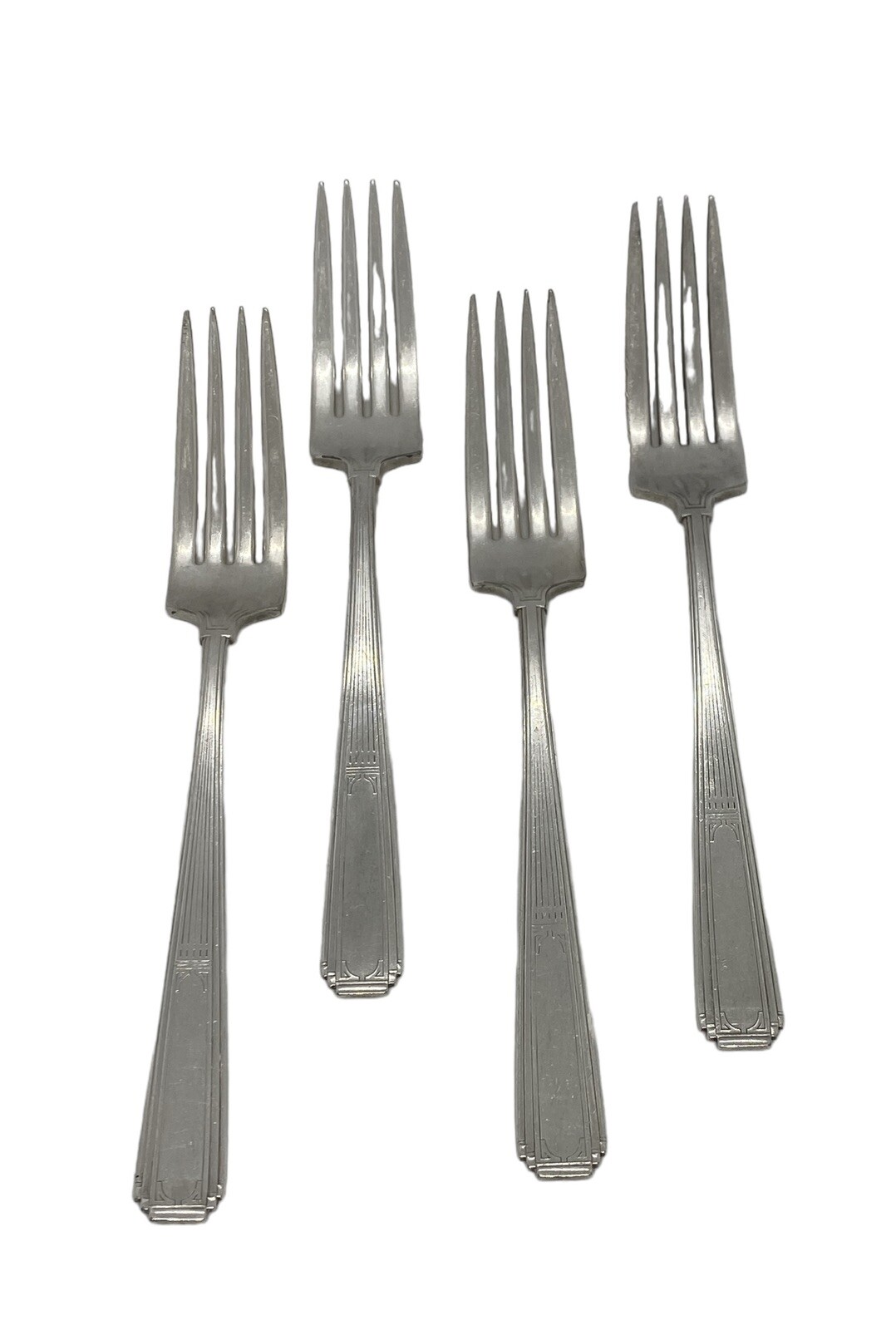 1835 R. Wallace Mode Pattern 1930 Glossy Silverplate Four 7 5/8” Dinner ...