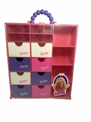 Vintage Barbie Closet Carrying Case. Floral Quilted Pattern Border ...