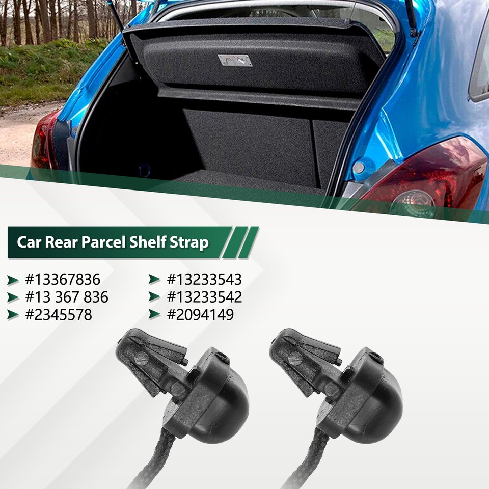 2x Rear Parcel Shelf String Strap Rope Fits For Vauxhall Opel Corsa D E ...