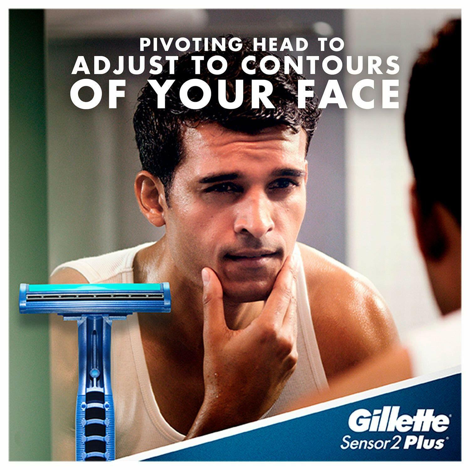 Gillette Sensor 2 Plus 52 Disposable Razors / Rasoirs Twin Blades NEW ...