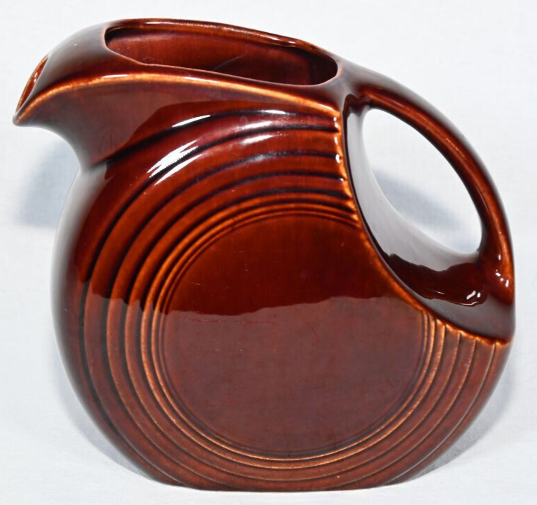 RARE Vintage Fiestaware Sheffield Amberstone Brown Disc Pitcher Fiesta ...