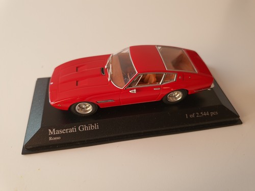 Maserati Ghibli Coupé 1969 Minichamps 1:43, red brown interior with BBR ...