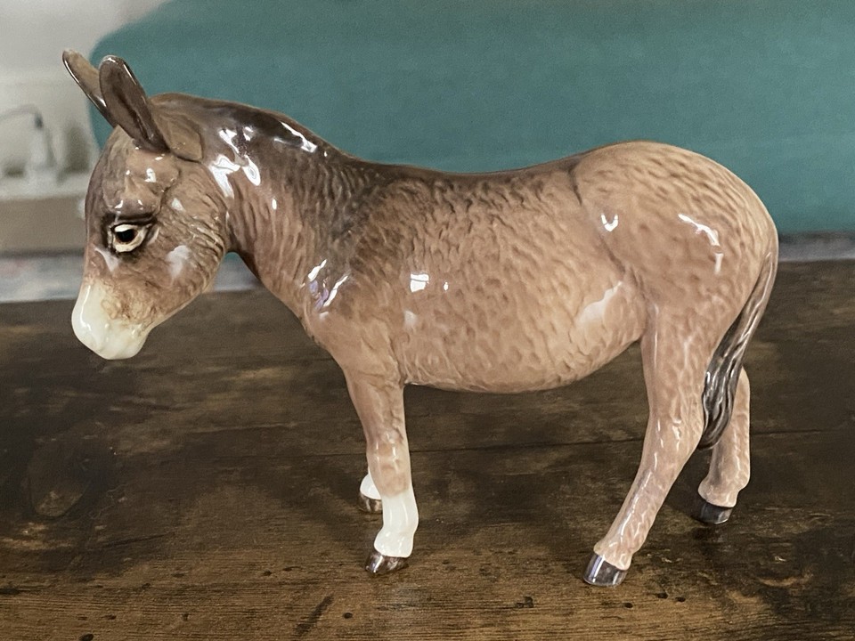 Three Gorgeous Vintage Beswick Donkey Figurines Mum Dad & Baby Foal VGC ...