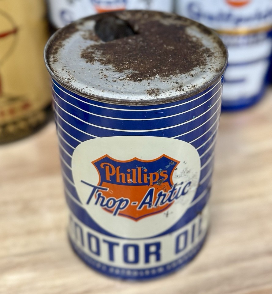 Rare Vintage Phillips 66 Trop Artic Motor Oil Can Quart Empty | eBay