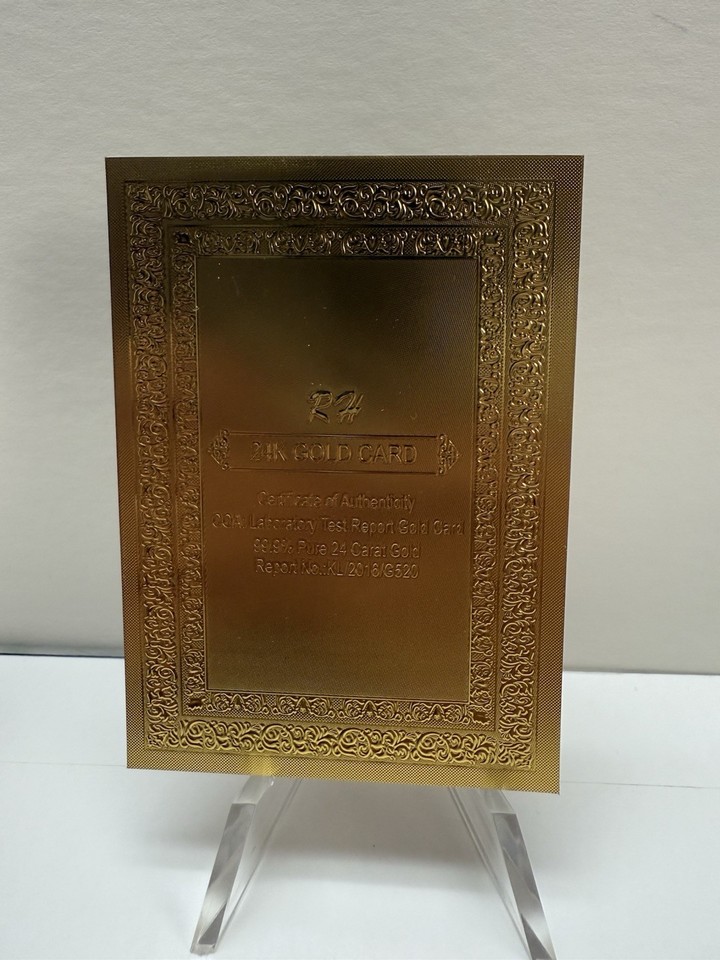 Mickey Mantle 24K Gold Card by RH. 1952 Topps Design. New York Yankees ...