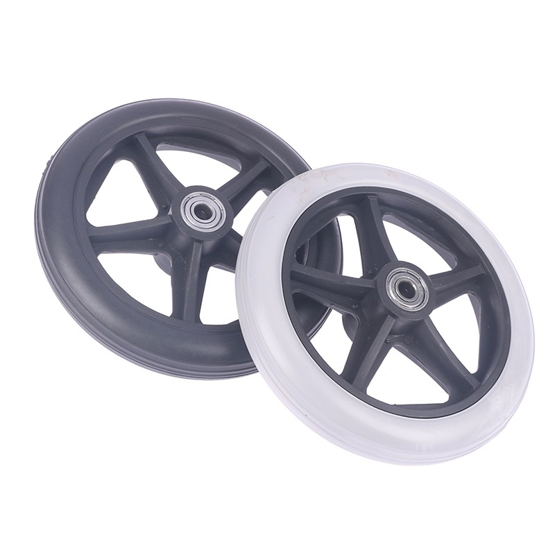 6 Inch Wheelchair Front Castor Solid Tire Wheelchair Replacement Parts ...