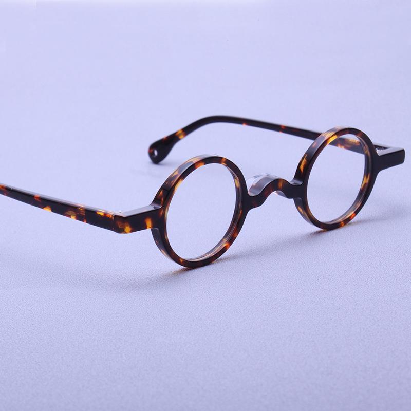 Acetate Retro Eyeglass Frames small Round Japanese Glasses Brand 34mm ...