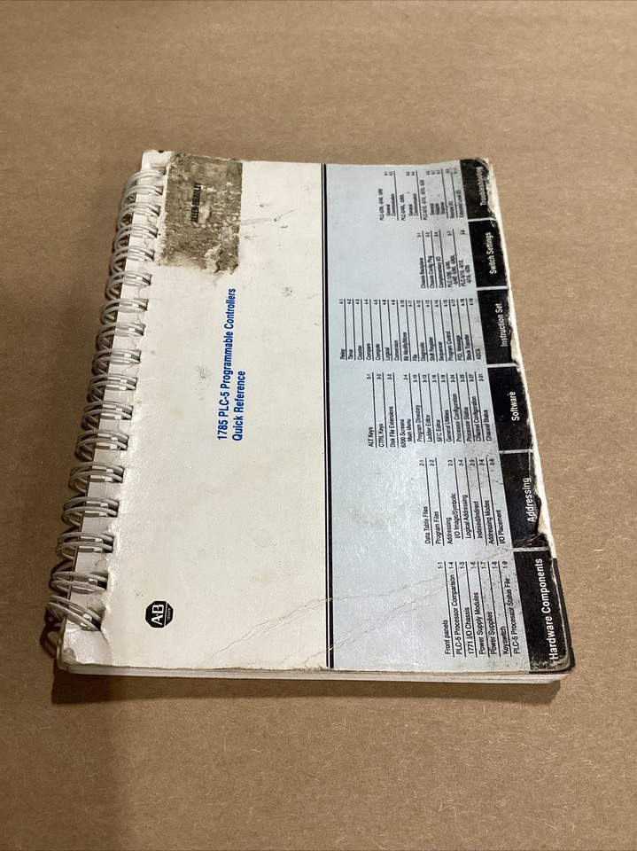 ALLEN-BRADLEY 1785 PLC-5 PROGRAMMABLE CONTROLLERS QUICK REFERENCE ...