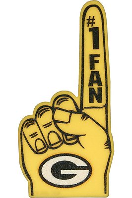 Green Bay Packers Foam Finger #1 Fan - 18 in! Great for Game Day Party ...