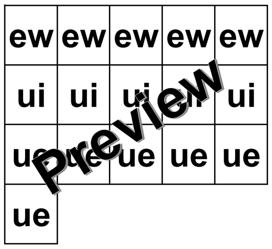 Literacy Center Phonics Resource Activity Game Vowel Patterns /ue/ /ui ...