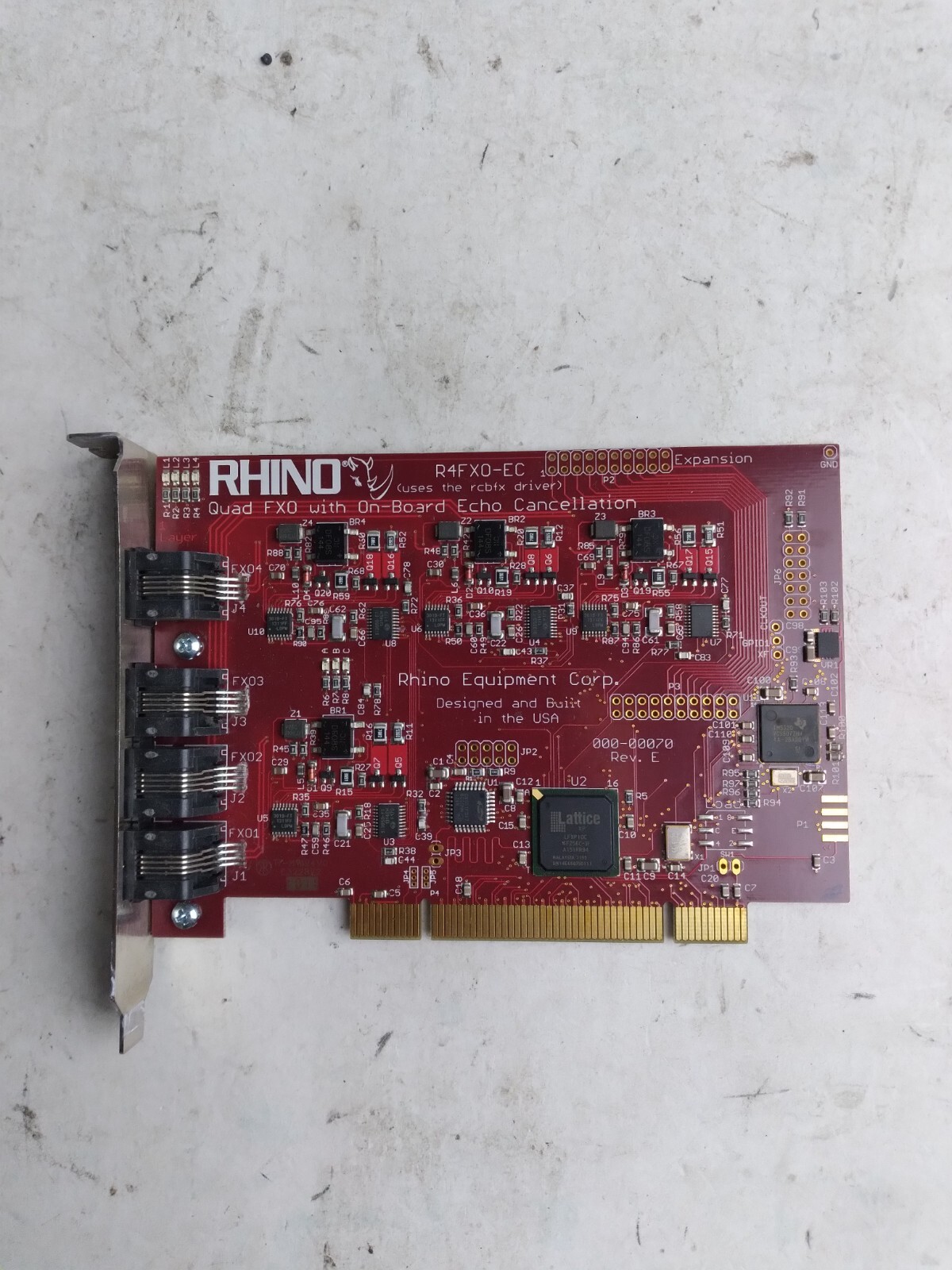 Rhino R4FXO-EC PCI Telephony Card 4 port FXO W Noise Cancellation | eBay