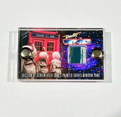 Doctor Who Tom Yardley Jones TARDIS painted window pane section TV prop ...