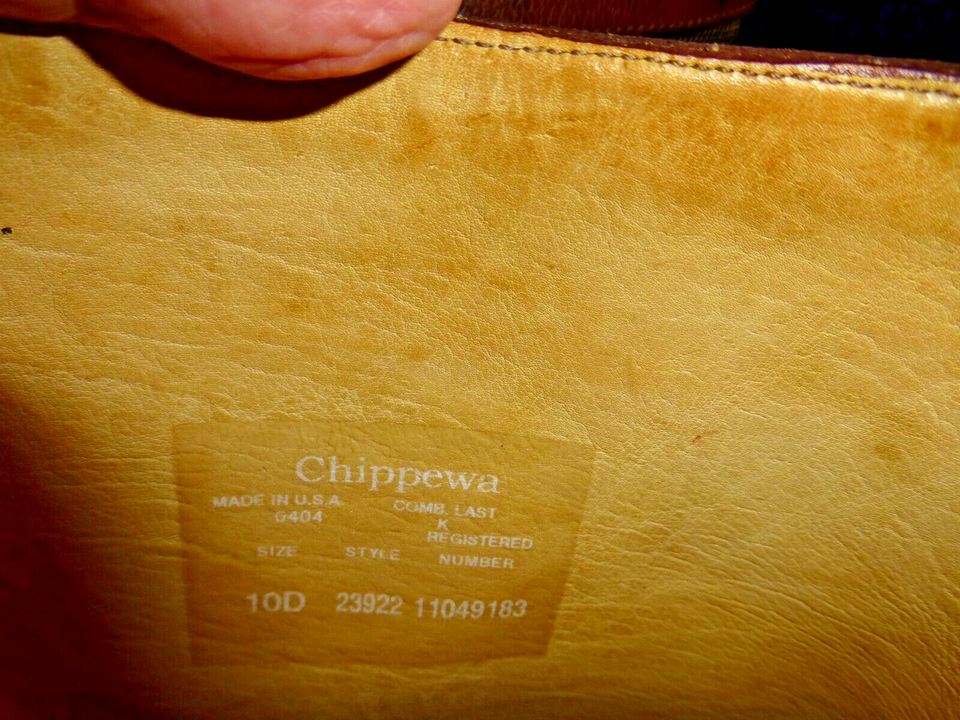 CHIPPEWA BULLHIDE & VIPER CLOTH W ZIPPER SNAKEPROOF BOOTS MENS 10 D | eBay