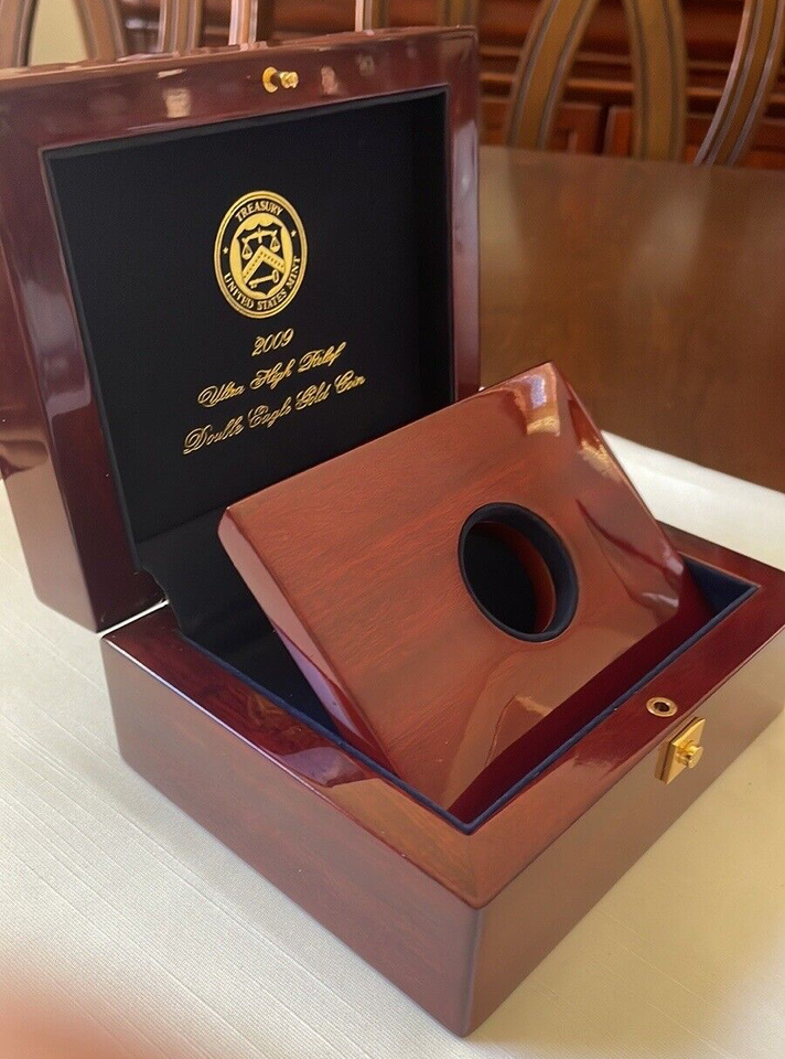 2009 Ultra High Relief double Eagle Gold Coin Display storage Case Box ...