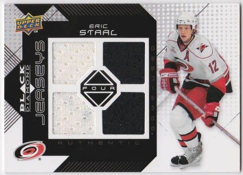 2008-09 Upper Deck Black Diamond Jerseys Quad #BDJ-ES Eric Staal ...