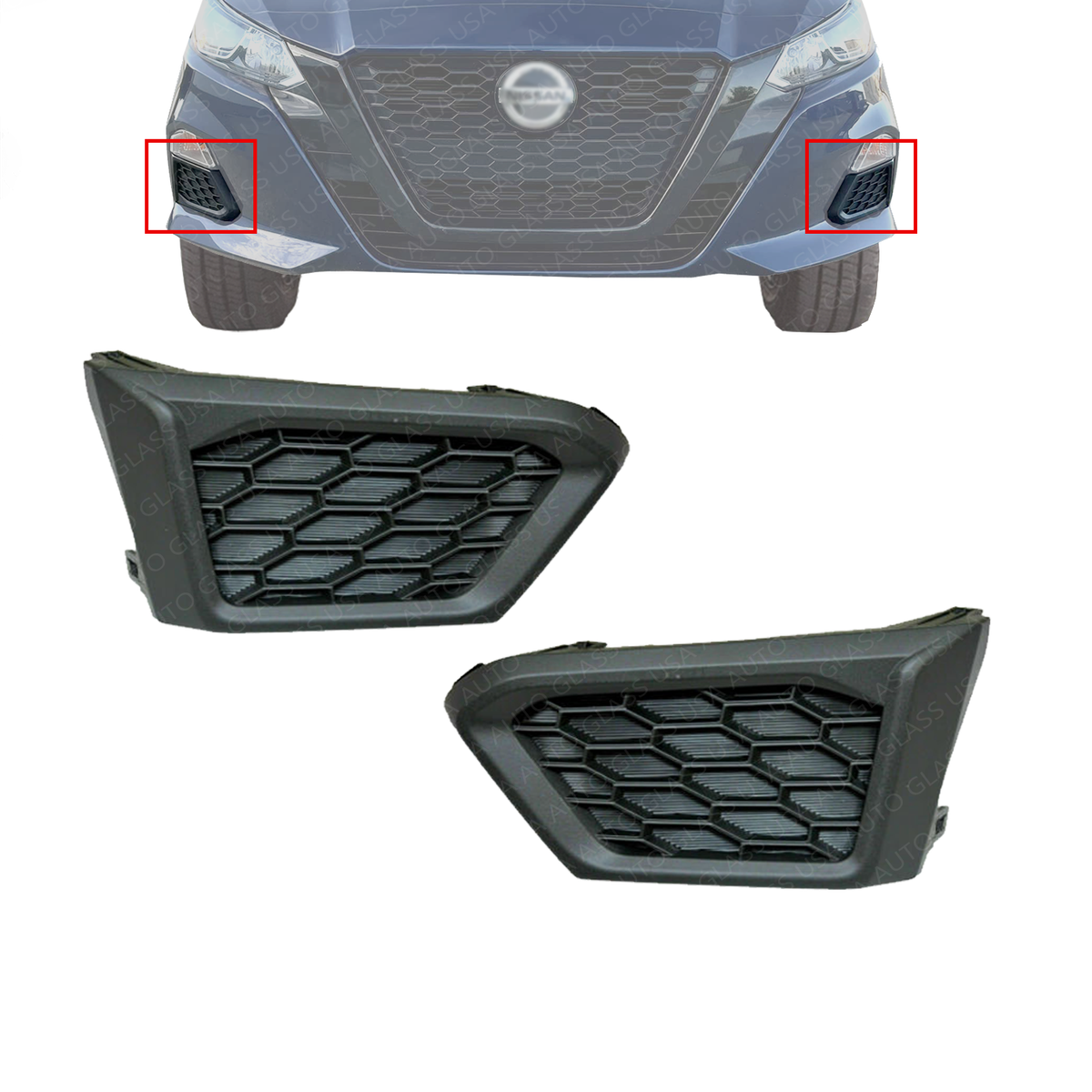 Fog Light Bezels Nissan Frontier 2005-2019 - Driver & Passenger Side ...