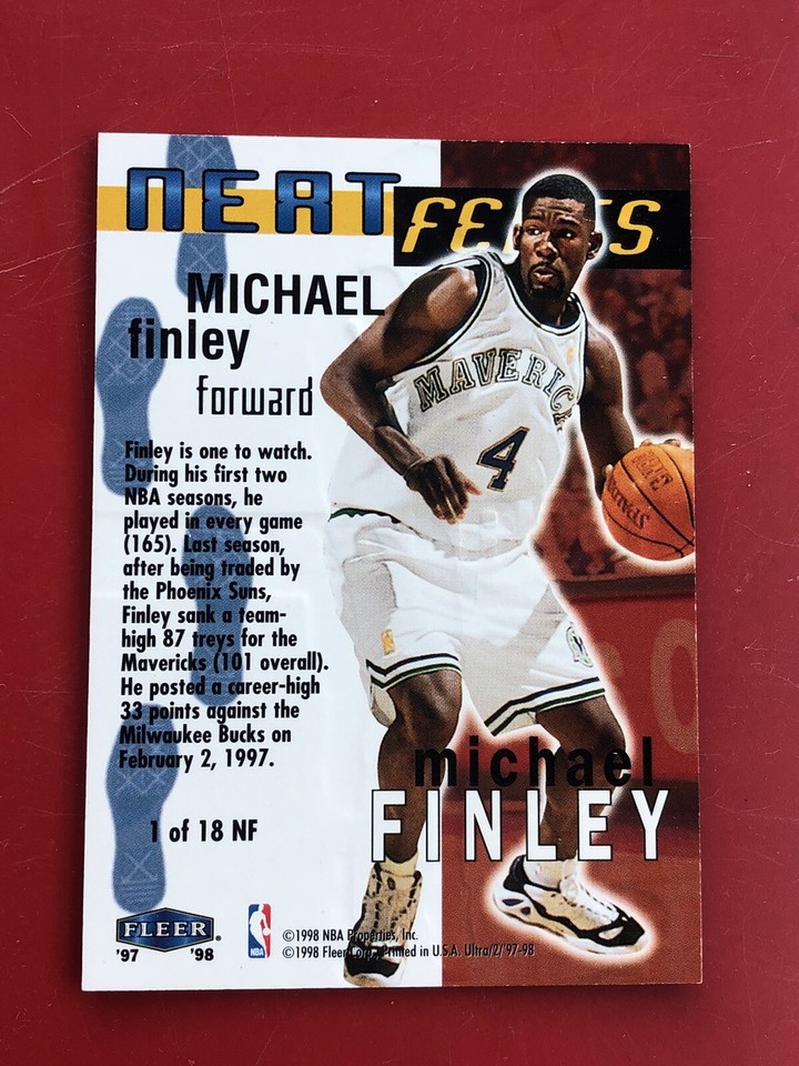 1997-98 Fleer Ultra Neat Feats Michael Finley #1NF | eBay