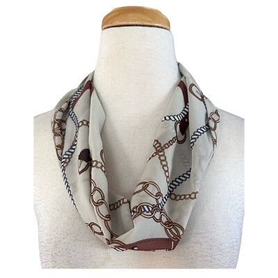 Multicolor infinity chain print scarf 8.5”x 28” | eBay