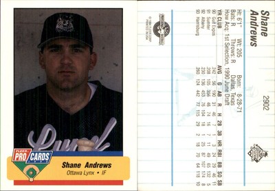 Shane Andrews 1994 Fleer ProCards #2902 RC Card Ottawa Lynx | eBay