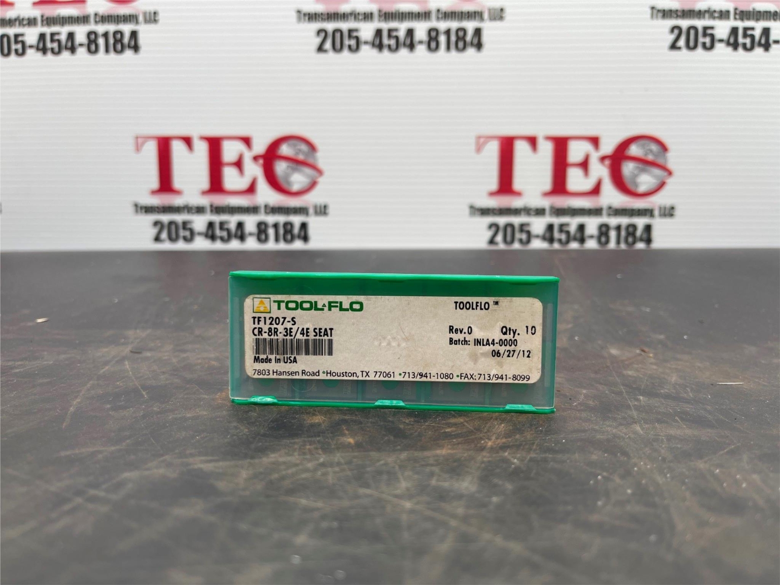 Lot of 10 Tool Flo TF1207-S CR-8R-3E/4E seat Carbide Threading Inserts ...