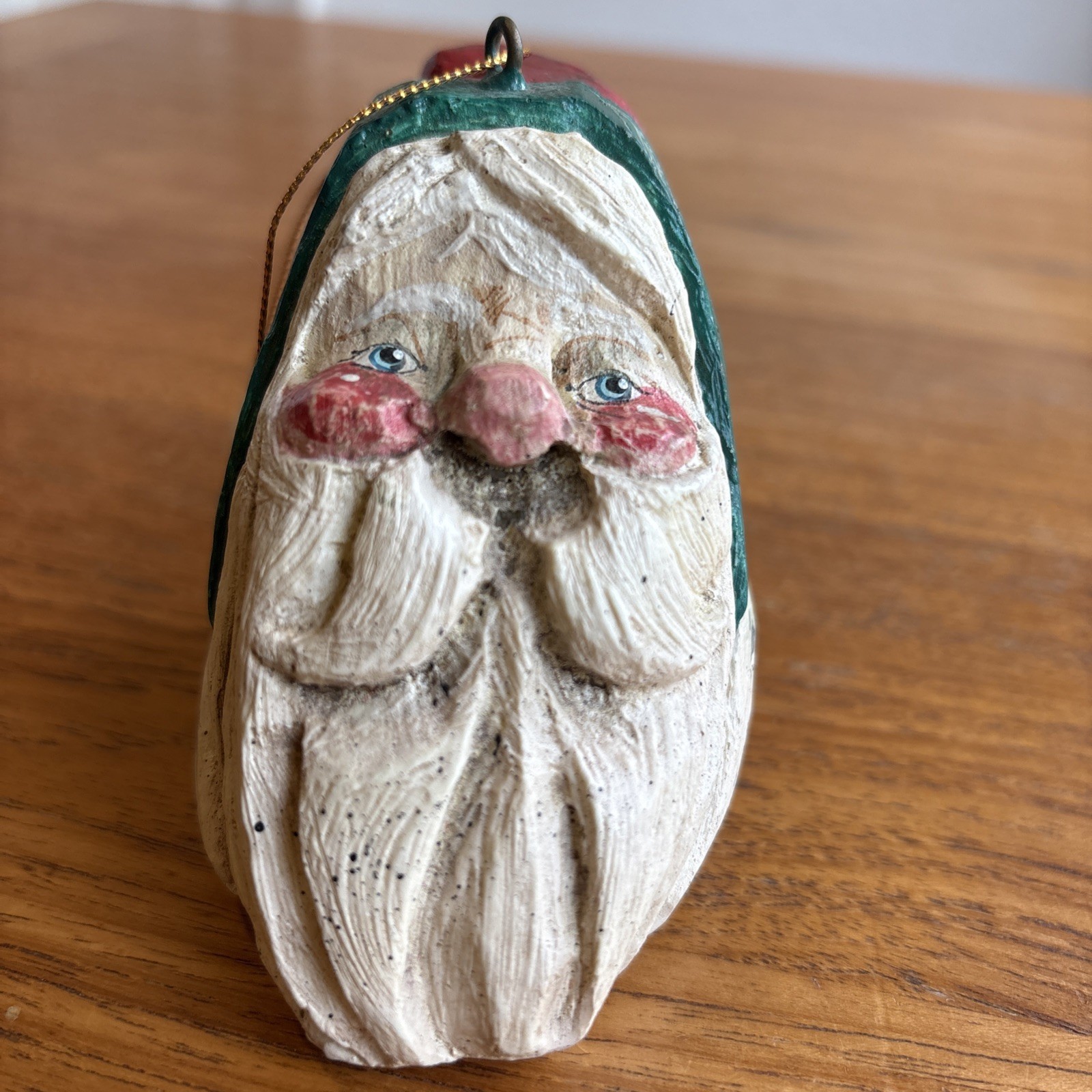 Vtg 1998 House of Hatten Santa Claus Christmas Ornament Holly Berry 3x6 ...