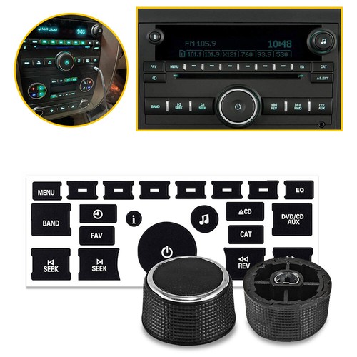 Rear Radio Knob Control Volume Button AC Sticker Decal FOR Cadillac ...