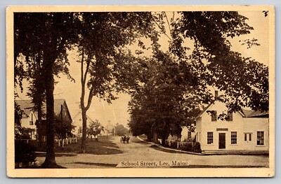 School Street Lee Maine 1914 Postcard | eBay