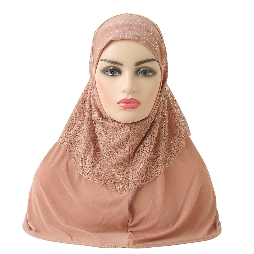 One Piece Amira Muslim Women Turban Hijab Islamic Head Scarf Pull On ...