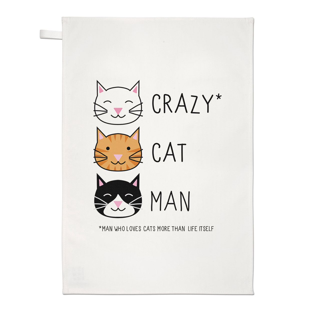 Crazy Cat Man Tea Towel Dish Cloth - Kitten Funny | eBay Australia