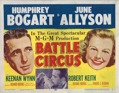 Battle Circus, 1953, Humphrey Bogart, Original Title Card 11x14 | eBay