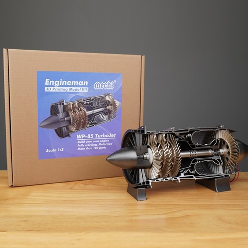 New Turbojet Engine Model Fighter Jet Aircraft Engine Movable Model Kit ...