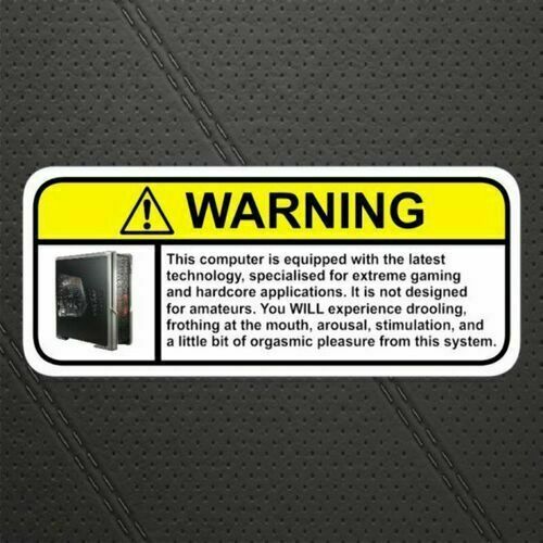 WARNING! EXTREME GAMING PC Sticker Decal for Windows PC Dell Mac Gamer ...
