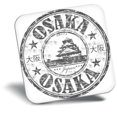 Awesome Fridge Magnet bw - Osaka Japan Japanese Travel Stamp #40458 ...
