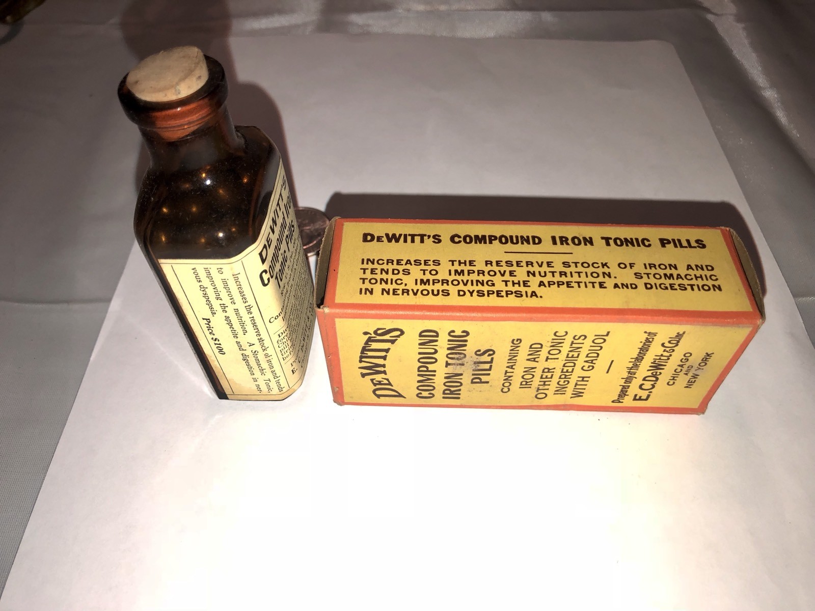 Antique Medicine Dewitt’s Compound Iron Pills | eBay