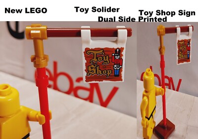 New LEGO Toy Solider Nutcracker Sign Printed Overhang Pole Included ...