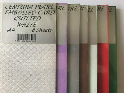 Centura Pearl CARD packs of 10 Sheets per pack Plain and Embossed | eBay