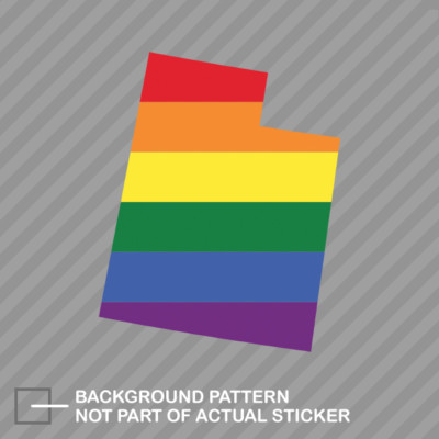 Utah State Shaped Gay Pride Rainbow Flag Sticker Decal Vinyl LGBT UT | eBay
