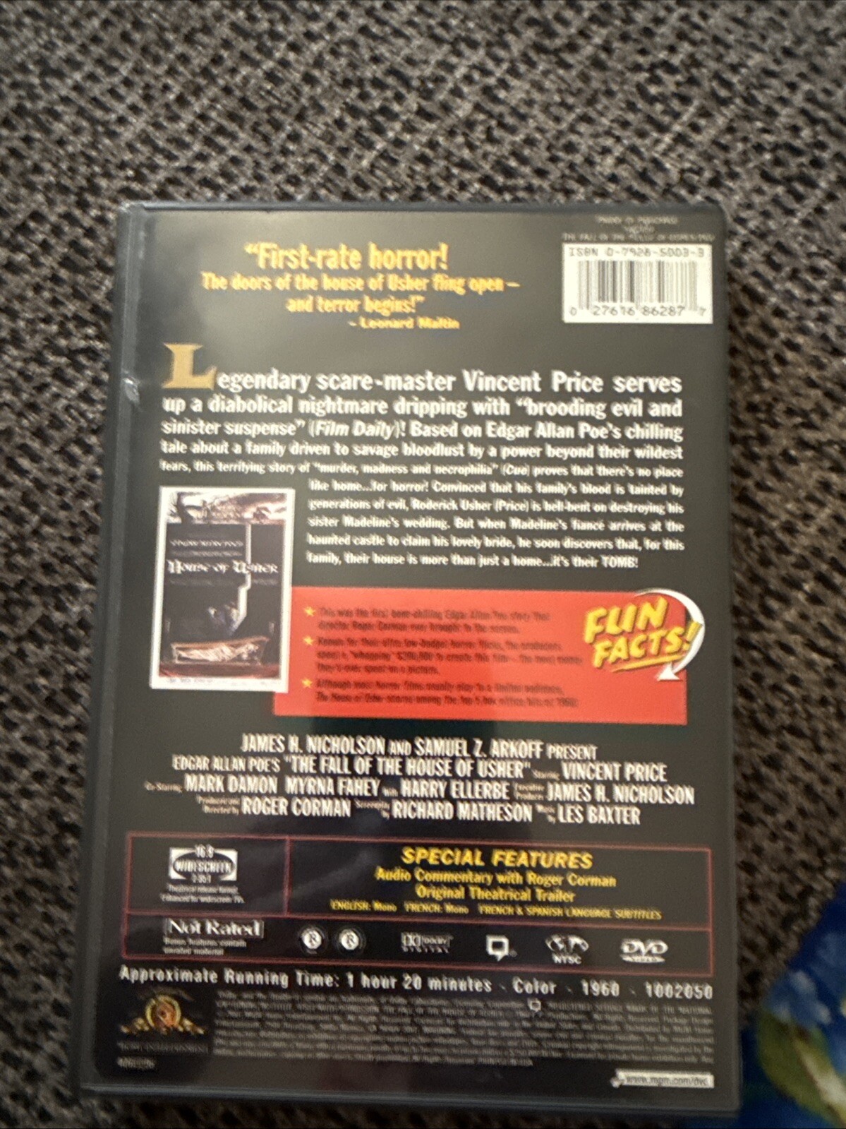 The Fall of the House of Usher (DVD, 2001) 27616862877 | eBay