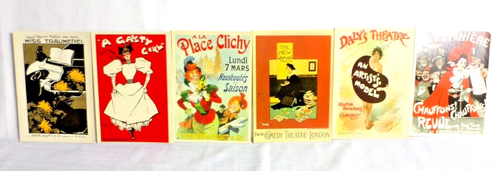 6 of 1984 "Elegant 1890's" Advertising Comedy Theatre Art Nouveau ...