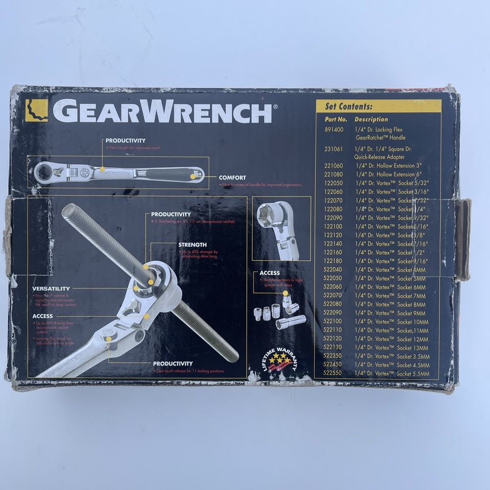 Gearwrench 27pc SAE / Metric XL Pass-Thru Ratchet Set #891427 | eBay