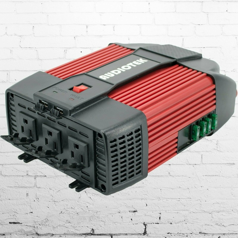 Audiotek 2000W Watt Power Inverter DC 12V AC 110V Car Converter USB ...