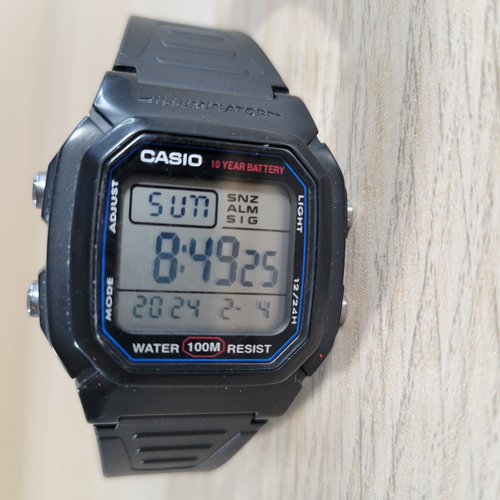 Casio Digital Watch Men Black Day Date Alarm 100M Backlight 3240 W-800H ...